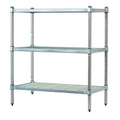 Mantova Post Style Shelving with Wire Grid Shelves