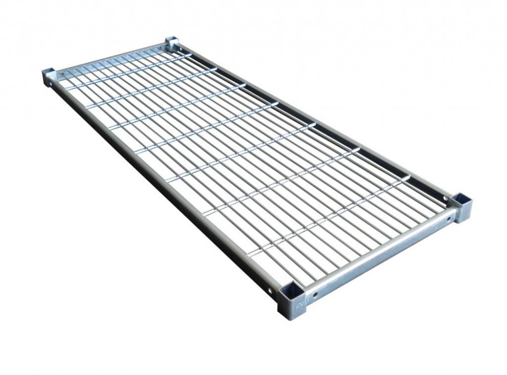 Mantova Post Style Shelving with Wire Grid Shelves